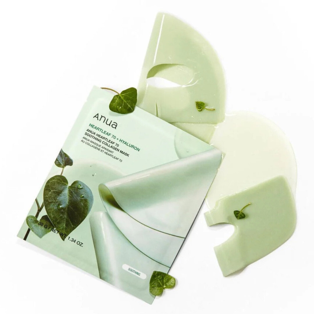 ANUA Heartleaf 70 Soothing Collagen Mask 4pcs | COSME HUT