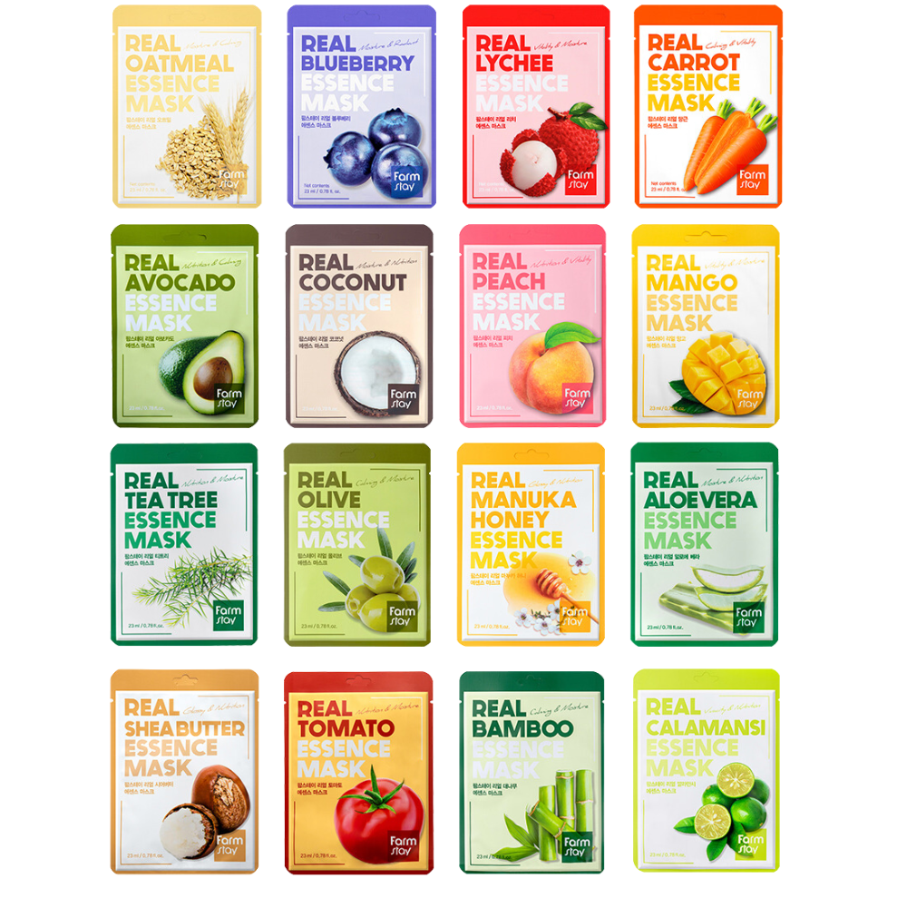 FarmStay Real Essence Mask Sheet - 12 Types | COSME HUT
