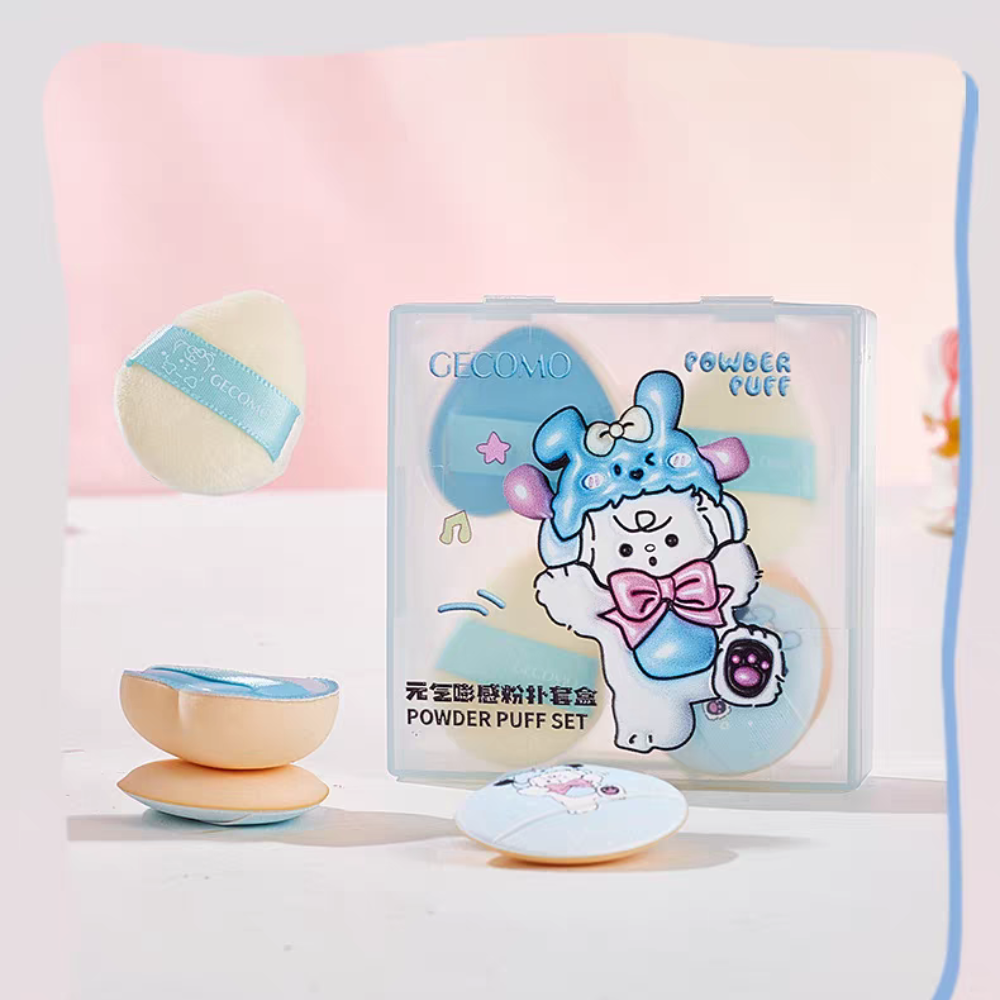 GECOMO Powder Puff Set (Blue/Pink) | COSME HUT